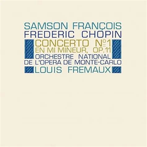 SAMSON FRANÇOIS CHOPIN Piano Concertos No 1 2 SACD Hybrid with Liner