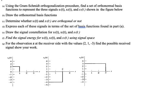 a using the gram schmidt orthogonalization