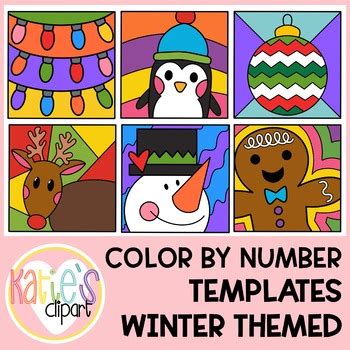 Create Your Own Color By Number Winter Vol 1 Color By Code Clip Art