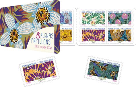 Carnet De 12 Timbres Fleurs Et Papillons Lettre Verte La Poste