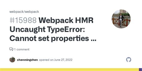 Webpack HMR Uncaught TypeError Cannot Set Properties Of Undefined