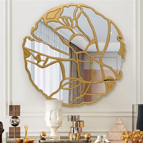 Amazon Pregaspor Round Wall Mirrors Decorative Irregular