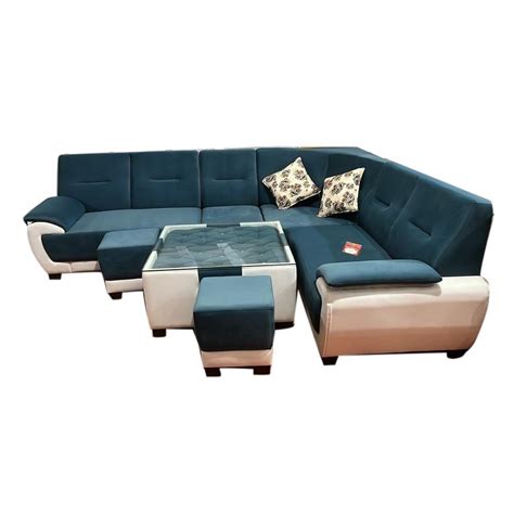 7 Seater Wooden Corner L Shape Sofa Set Without Lounger At Rs 35000