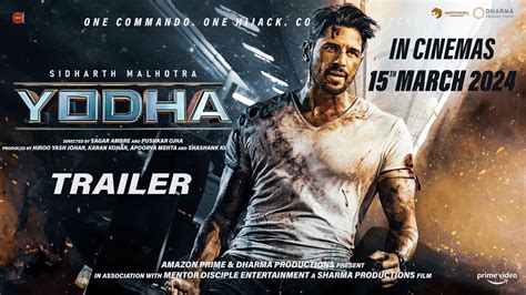 Yodha Official Trailer Sidharth Malhotra Disha Patani Raashi