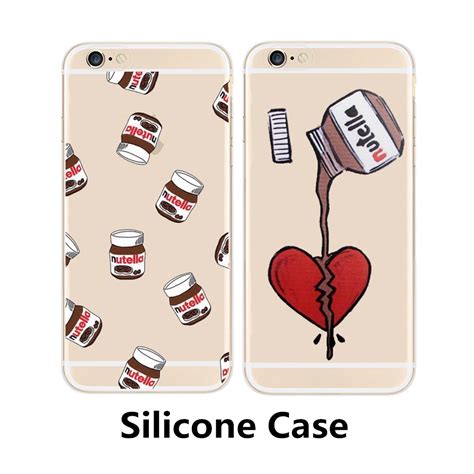 Cute Tumblr Nutella Design Transparente Clear Silicone Case Cover For