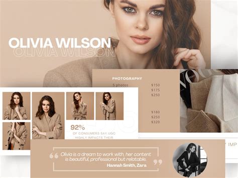 UGC Creator Portfolio Website Template Canva HTML Personalised Campaign