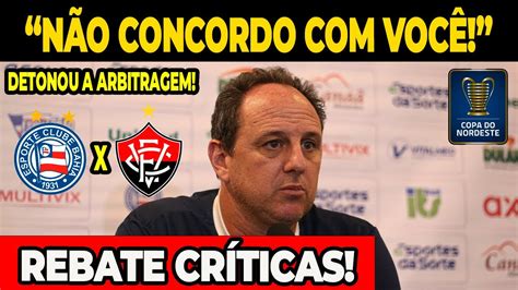 AO VIVO COLETIVA ROGÉRIO CENI PÓS JOGO BAHIA X VITÓRIA COPA DO