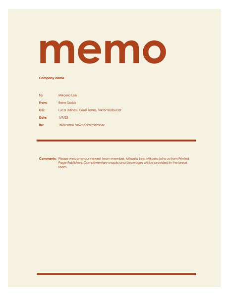 Modern Memo Simple Design