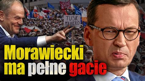 Morawiecki ma pełne gacie Premier wygraża Tuskowi nie wytrzymuje że