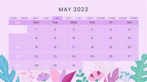 May Calendar Presentation Template Slidekit