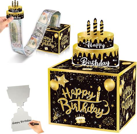 Amazon FERGONO Happy Birthday Money Gift Box 50Pcs Plastic Bags
