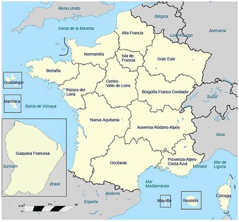 Mapa de Francia datos interesantes e información sobre el país
