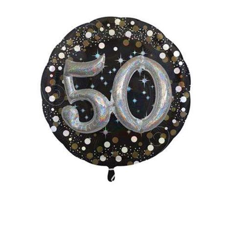 Balon foliowy na 50 urodziny Srebrny 81 cm 1 szt Tytuł sklepu