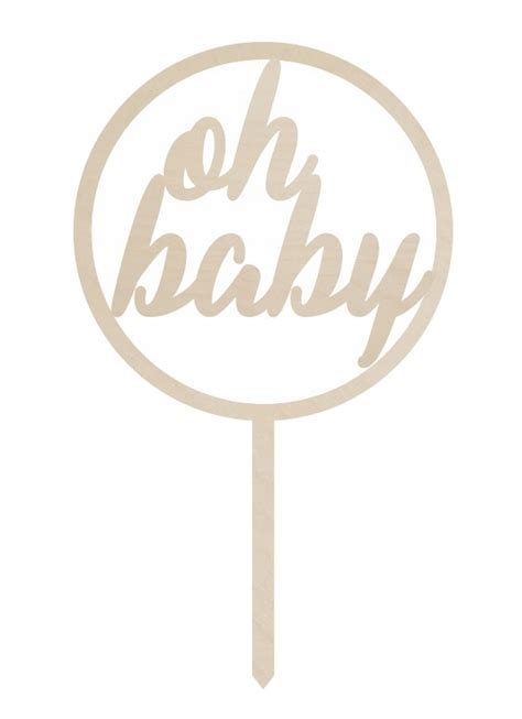 Topper Dekoracja Na Tort Baby Shower Oh Baby Ko O Allegro Pl