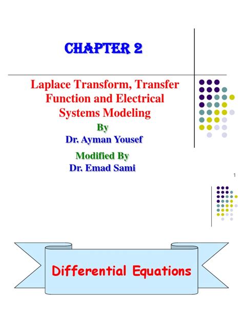 an introduction to laplace transforms transfer functions and electrical systems modeling