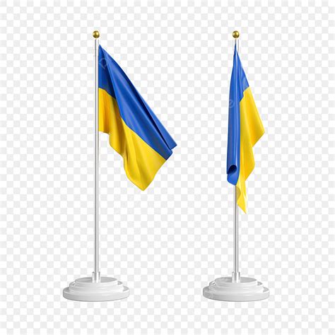 Ukraine Flag White Transparent Ukraine Flag With Pole Flag