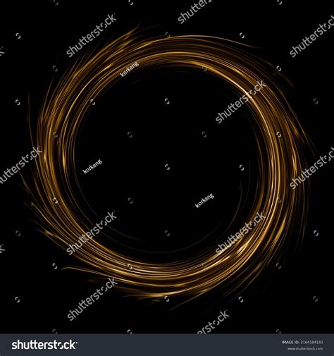 Abstract Gold Light Circle Swirl Frame Stock Illustration 2164184183