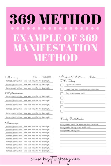 How To Do The 369 Method Manifestation Law Of Attraction For