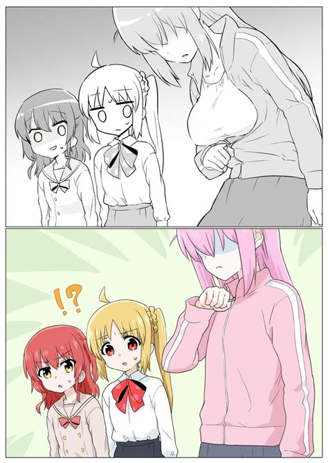 Gotoh Hitori Kita Ikuyo And Ijichi Nijika Bocchi The Rock Drawn By