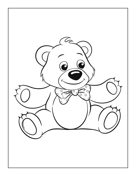 Coloriages ours en peluche à imprimer