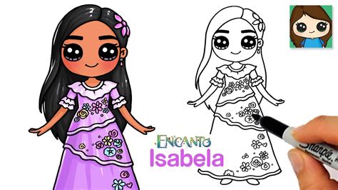 How To Draw Isabela From Encanto Really Easy Drawing Off