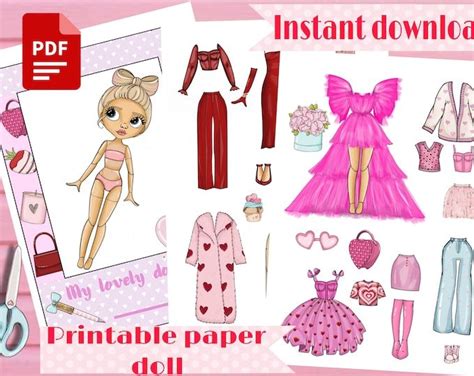 Printable Paper Doll Dress Up Girls Korean Paper Doll K Pop Doll