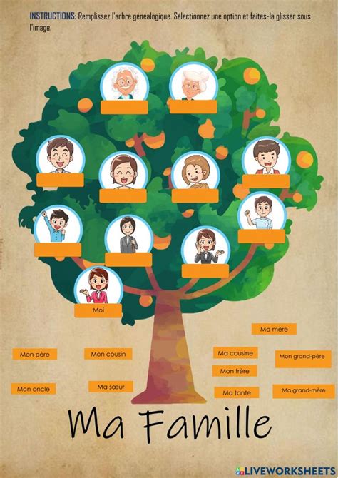 Pin by Jihen Nciri on 2 ème année primaire Français Family tree