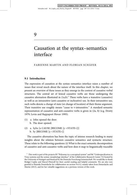 pdf causation at the syntax semantics interface