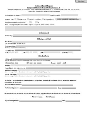 Fillable Online Free Birth Certificate For Persons Who Are Homeless