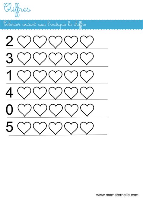 Chiffres Colorier Autant Que Le Chiffre Ma Maternelle