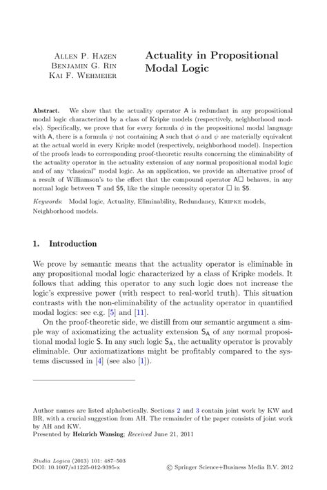 pdf actuality in propositional modal logic