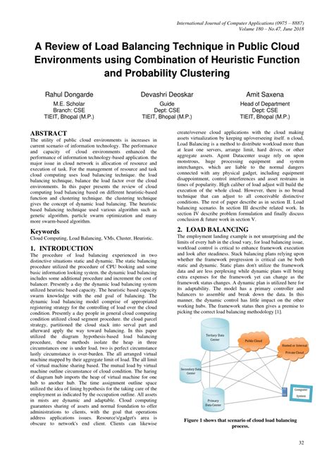 pdf a review of load balancing technique in public cloud environments using combination of
