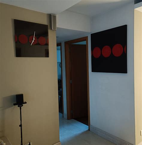 Large Square Wall Clock Matching Art Piece Furniture Home Living