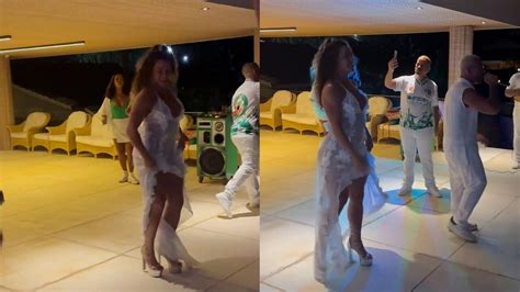 Fabíola Andrade rainha da Mocidade passa Réveillon em ritmo de samba