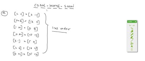 solved encoding a message in exercises 49 and 50 a write the uncoded 1 times 2 row matrices