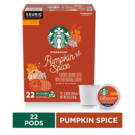 Starbucks Flavored K Cup Coffee Pods Pumpkin Spice For Keurig Brewers