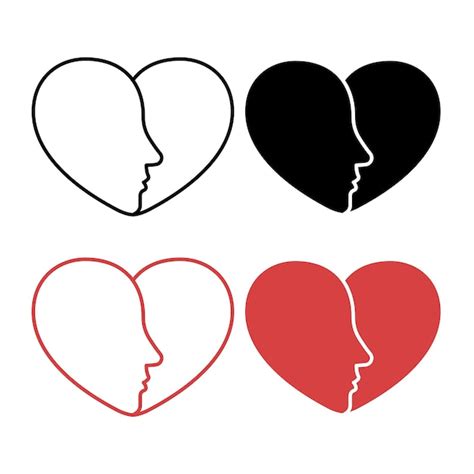 Coraz N Con Contorno Facial Y Estilo De Silueta Vector Gratis