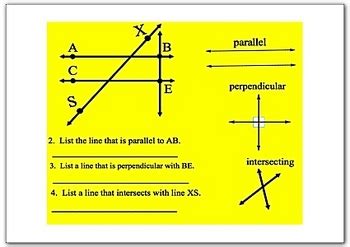 Parallel Perpendicular Intersecting Lines