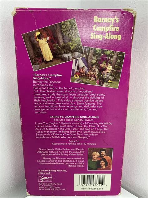 Barney And The Backyard Gang Campfire Sing Along Vhs