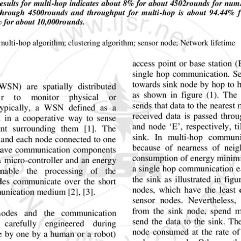 sensor nodes communication using the multi hop to hop for wireless download scientific diagram
