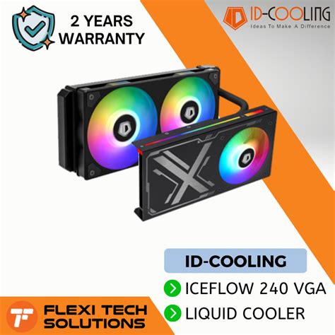 ID COOLING IceFlow 240 VGA ARGB GPU AIO Liquid Cooler Flexi Tech