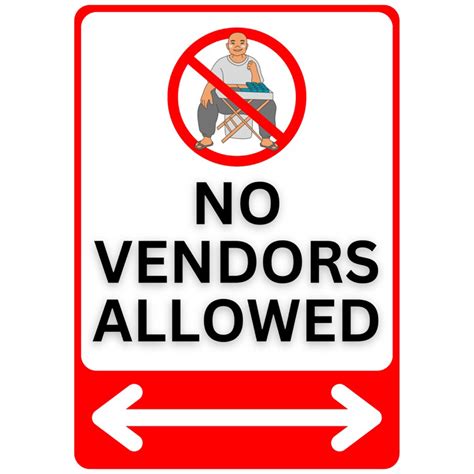 No Vendors Allowed Laminated Signage Shopee Philippines