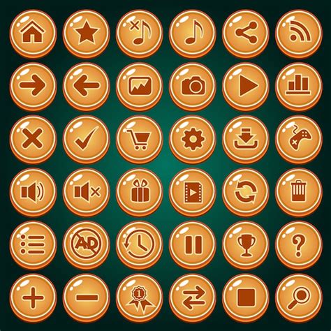 Premium Vector Buttons Icon Set Design For Game