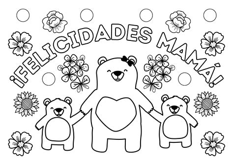 Dibujos del Día de las Madres para colorear Poder Mamá