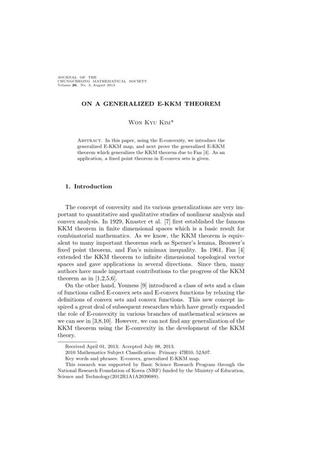 pdf on a generalized e kkm theorem