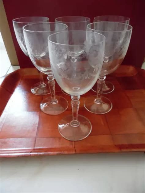 6 VERRES À vin rouge en cristal d Arques modèle dampierre H 16 2 cm EUR