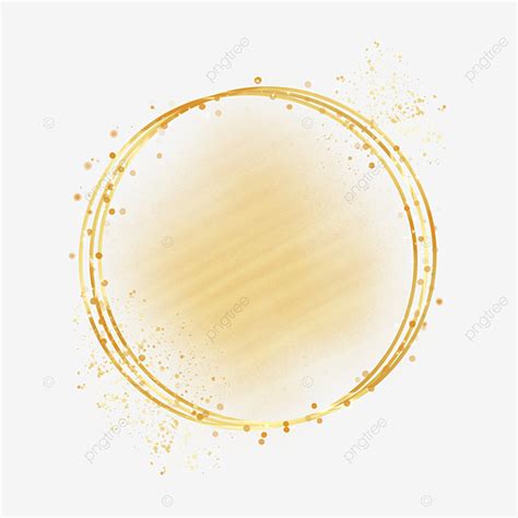 Elemento Simple C Rculo Dorado Png Marco Circulo Aislado Png Y Psd