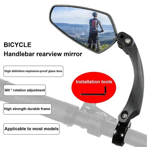 Rower Lusterko Wsteczne 360 Stopni Obrotowy Regulowany Podstawa Ze