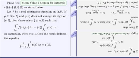 solved prove the mean value theorem for integrals 積分中值定理