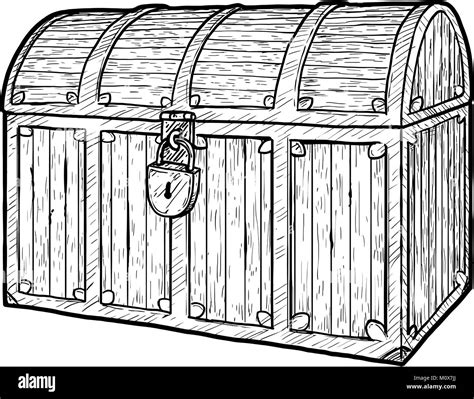 Open Treasure Chest Clip Art Black And White